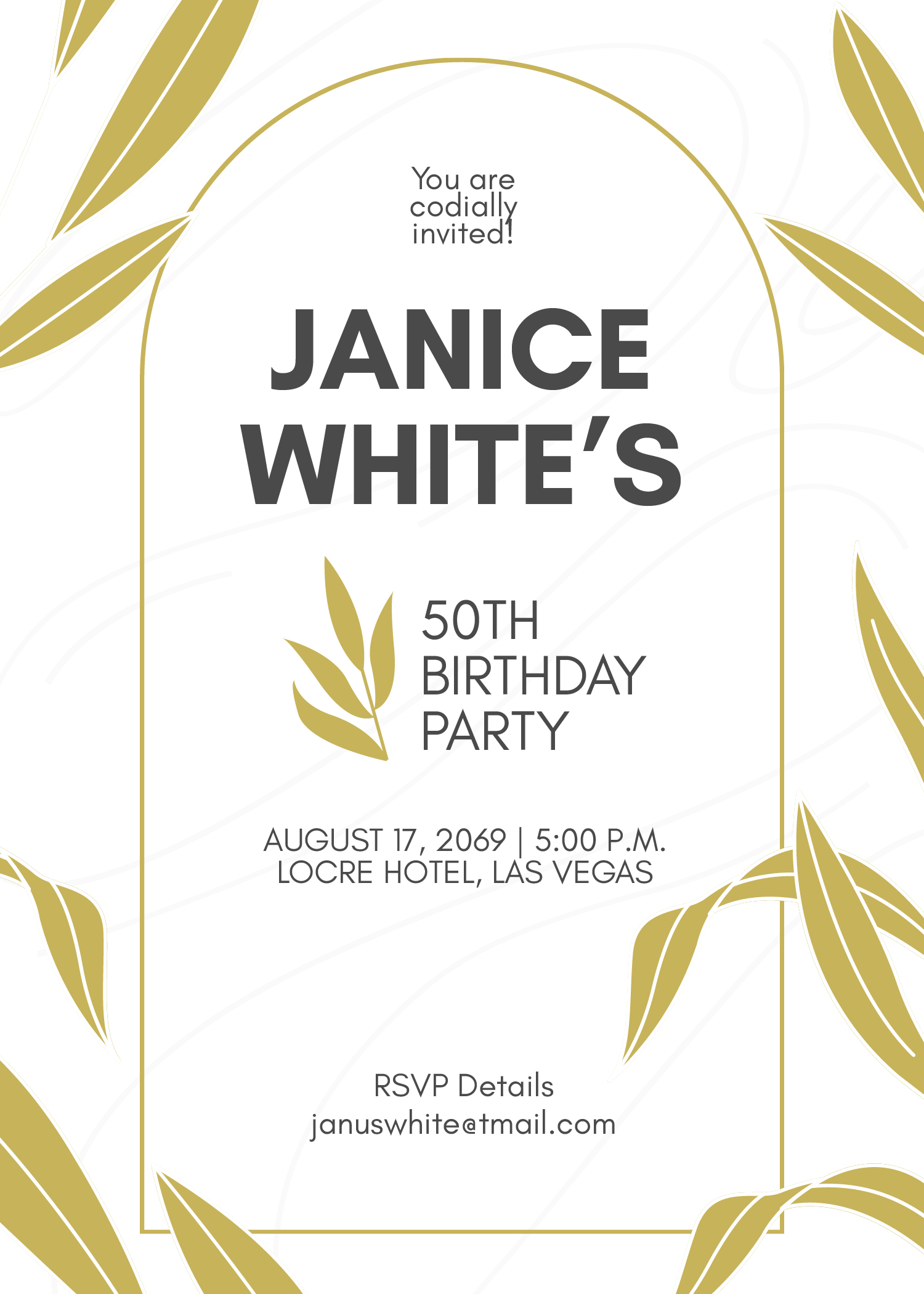 50th Birthday Templates Design Free Download Template