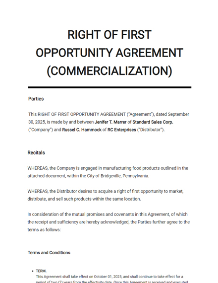 License Agreement Non-Exclusive License To Manufacture Template