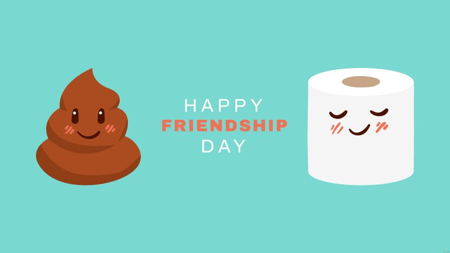 Funny Friendship Day Greeting Card - Google Docs, Illustrator, Word ...