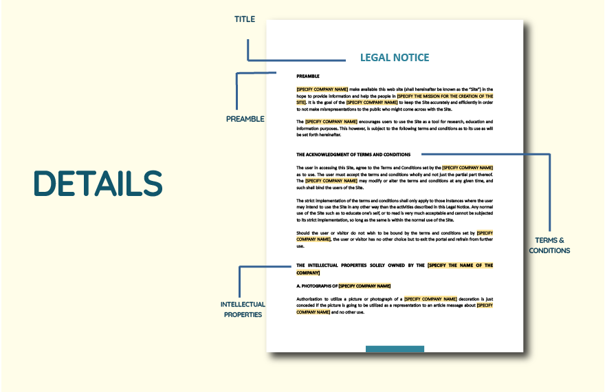 Simple Legal Notice Template - Word, Google Docs, Apple Pages ...