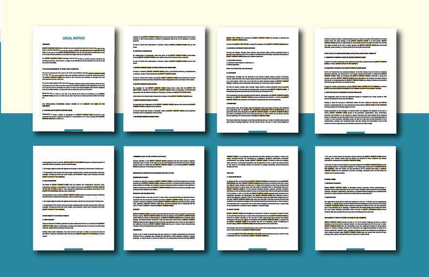 Simple Legal Notice Template - Google Docs, Word, Apple Pages ...