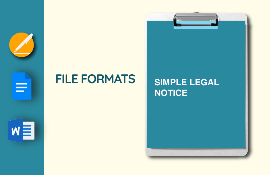 Simple Legal Notice Template - Google Docs, Word, Apple Pages ...