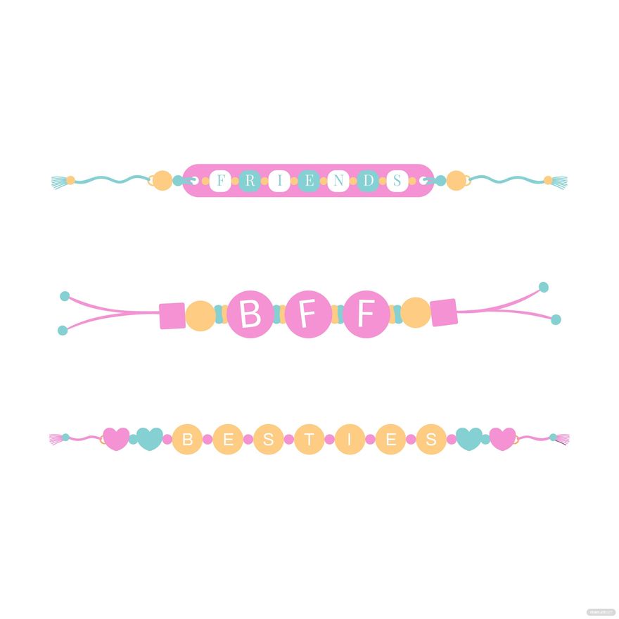 Friendship Bracelet Clipart EPS Illustrator JPG PNG SVG 