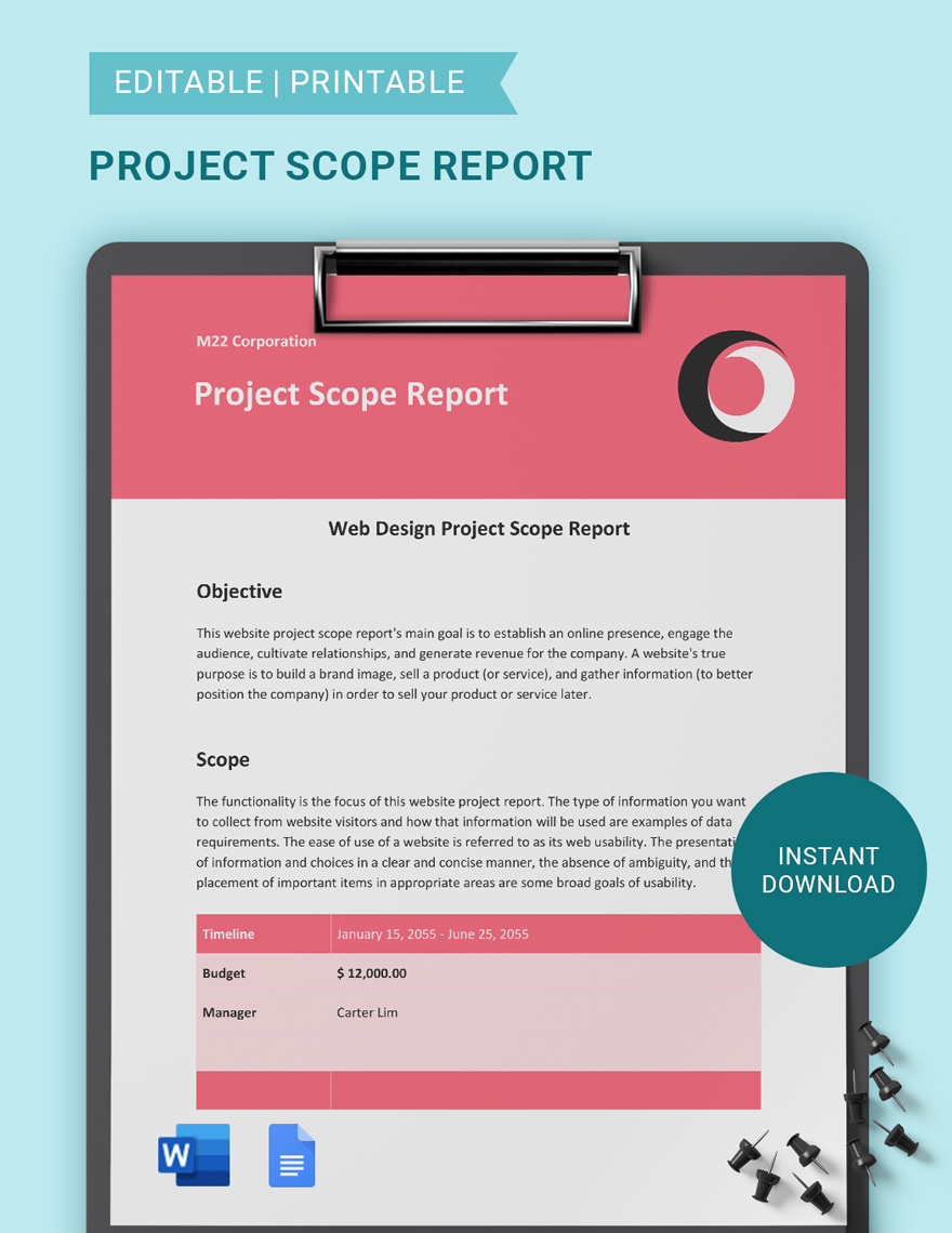 Construction Scope of Work Template - Download in Word, Google Docs ...