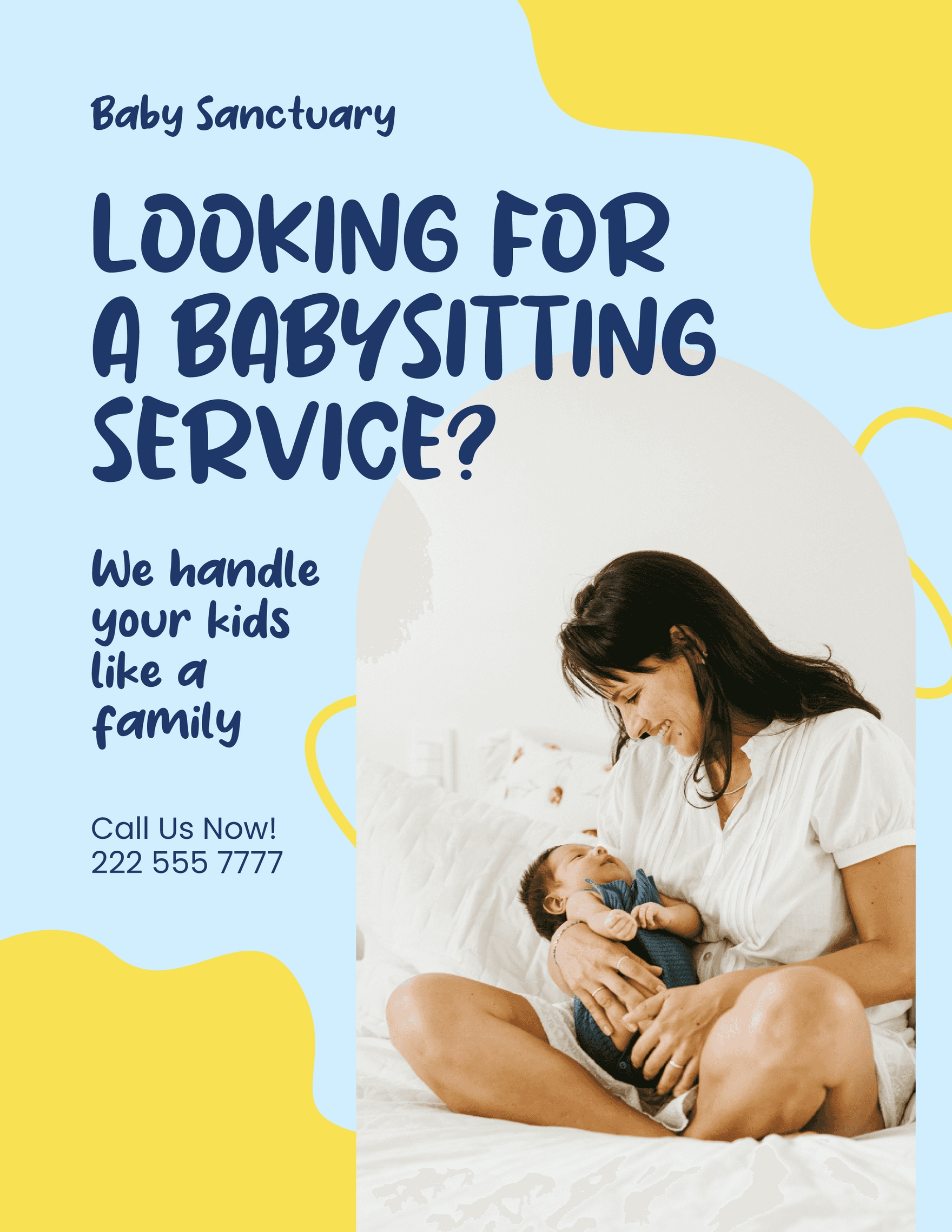 Babysitting Flyer Template Google Docs Illustrator InDesign Word 