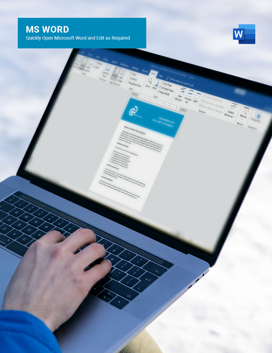 Oklahoma Last Will And Testament Template Download In Word Google 