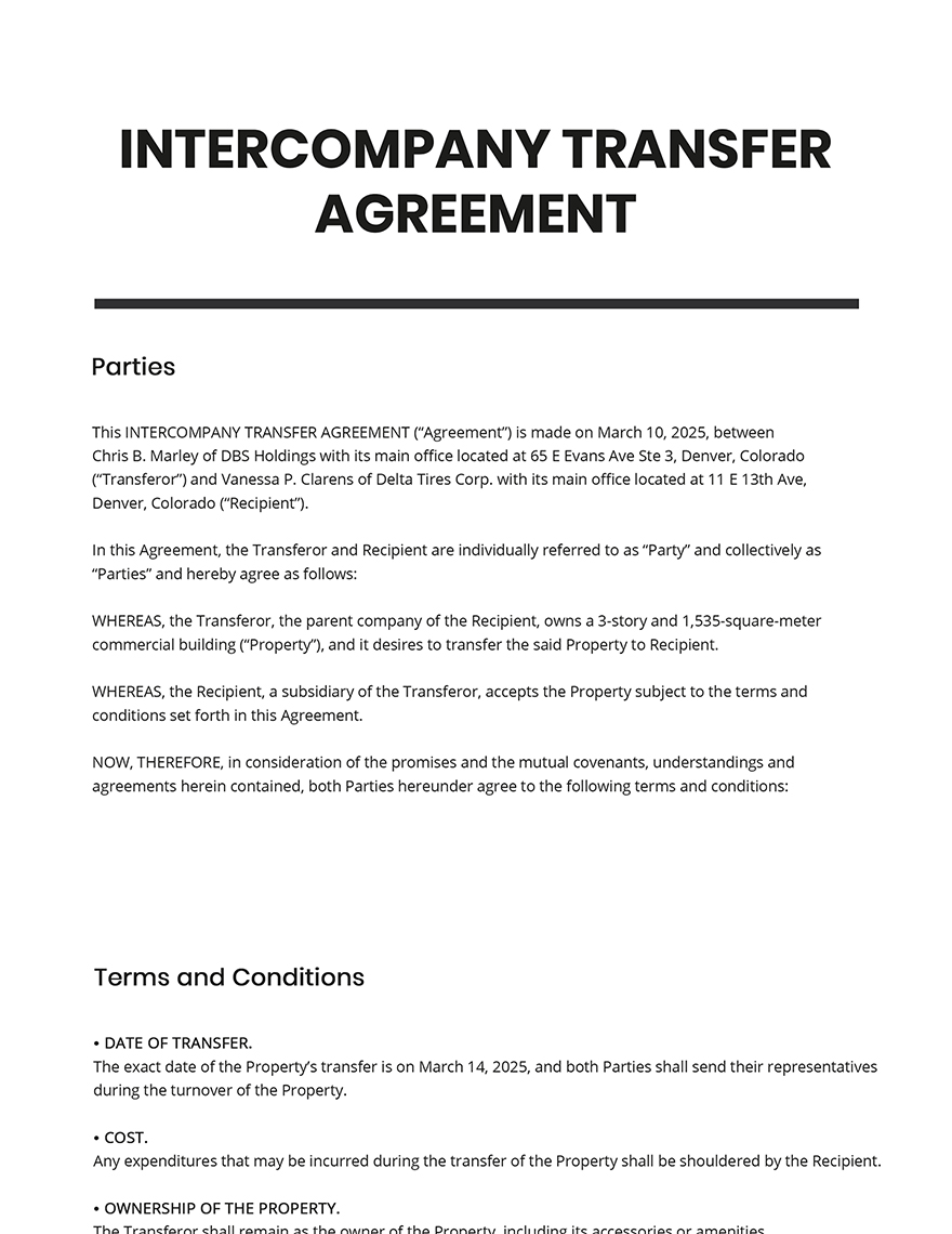 Data Transfer Agreement Template