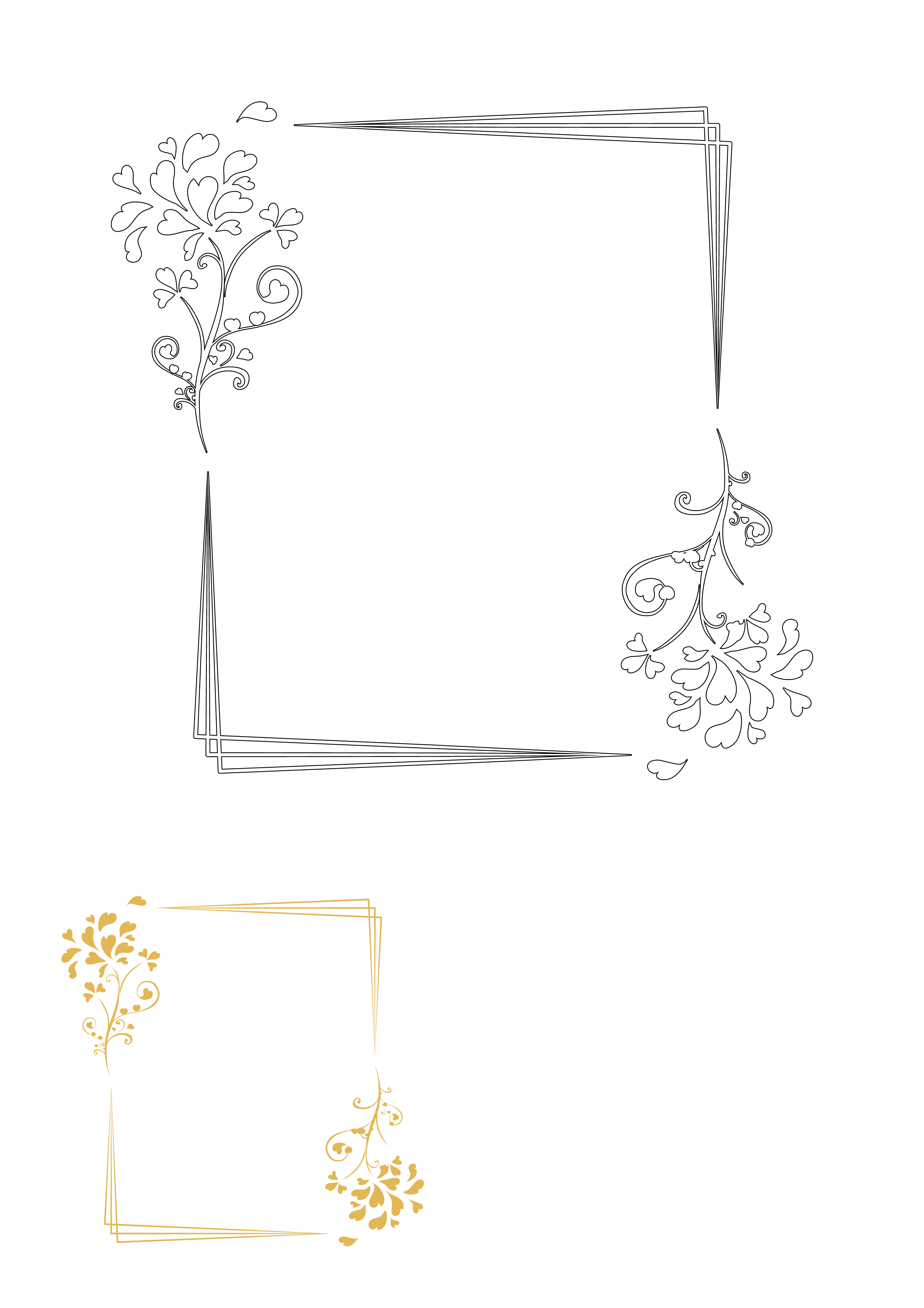 Free Vintage Floral Frame Coloring Page - Download in PDF | Template.net
