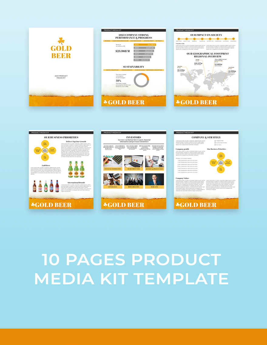 Magazine Advertising Media Kit Template - Illustrator, Word, Apple ...