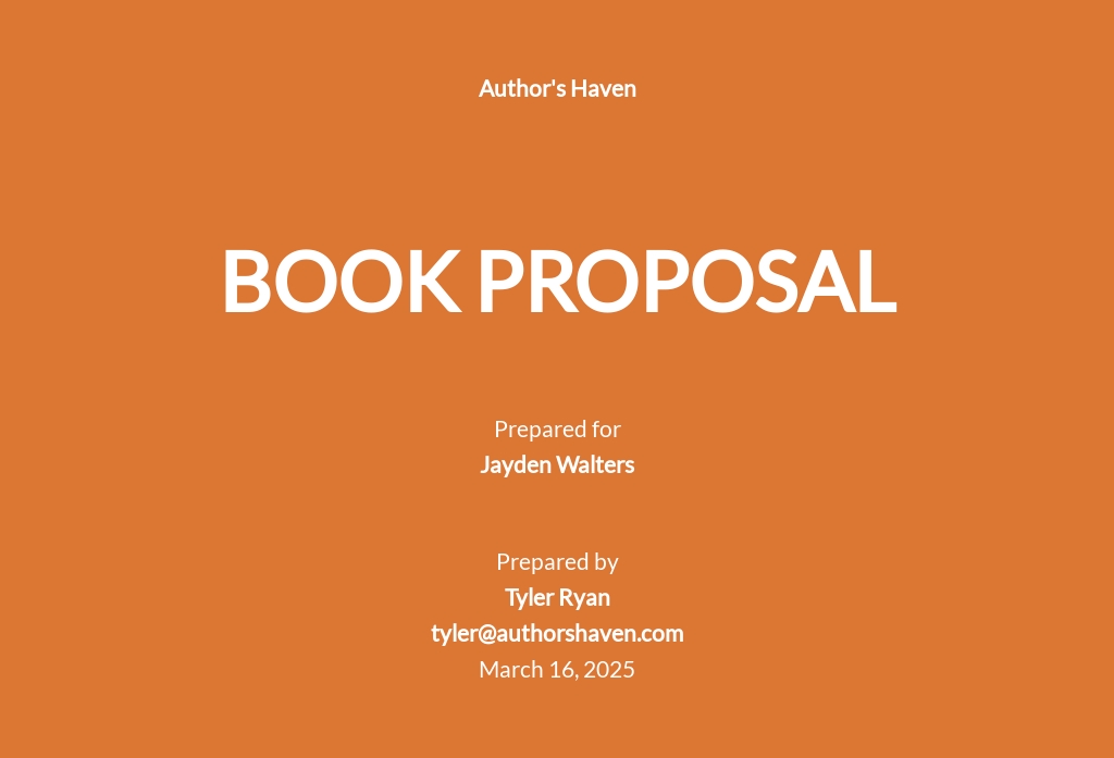 Book Proposal Template