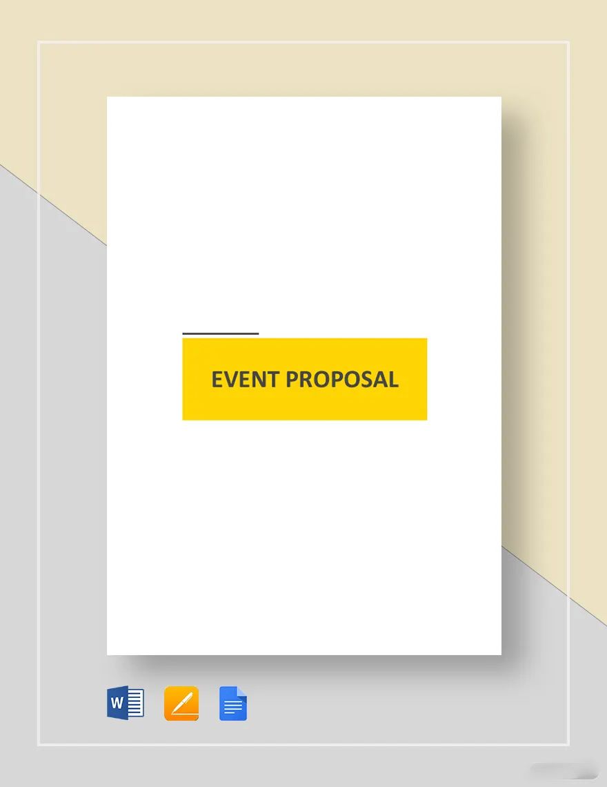 Event Proposal Example Template Word Google Docs Apple Pages 