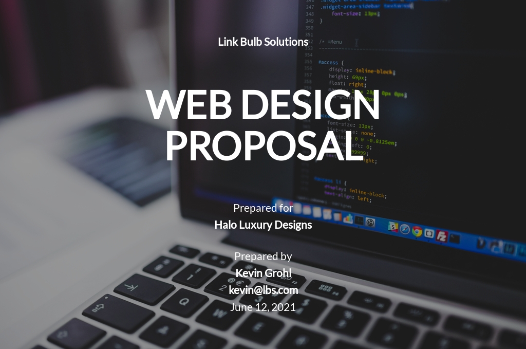 Free Simple Web Design Proposal Template Google Docs Word Apple 