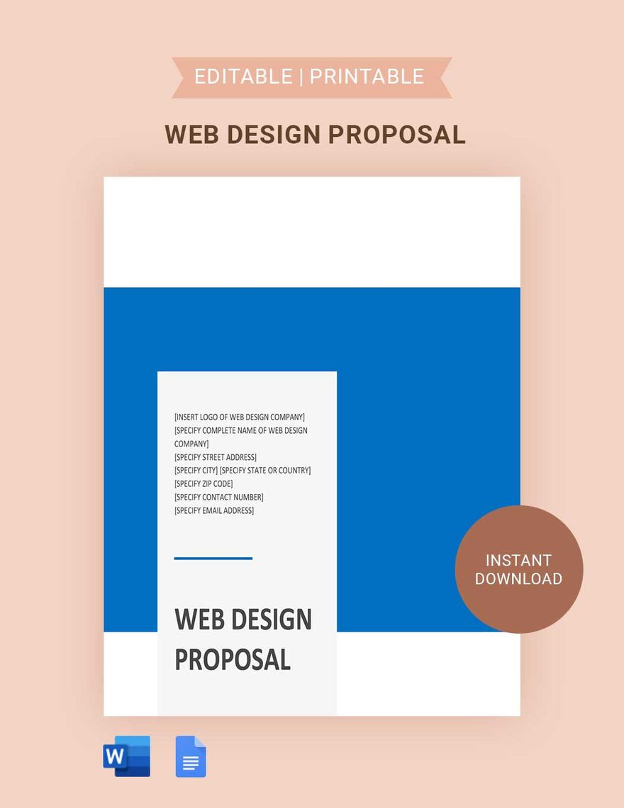 Web Design Proposal Template Google Docs Word Apple Pages Template