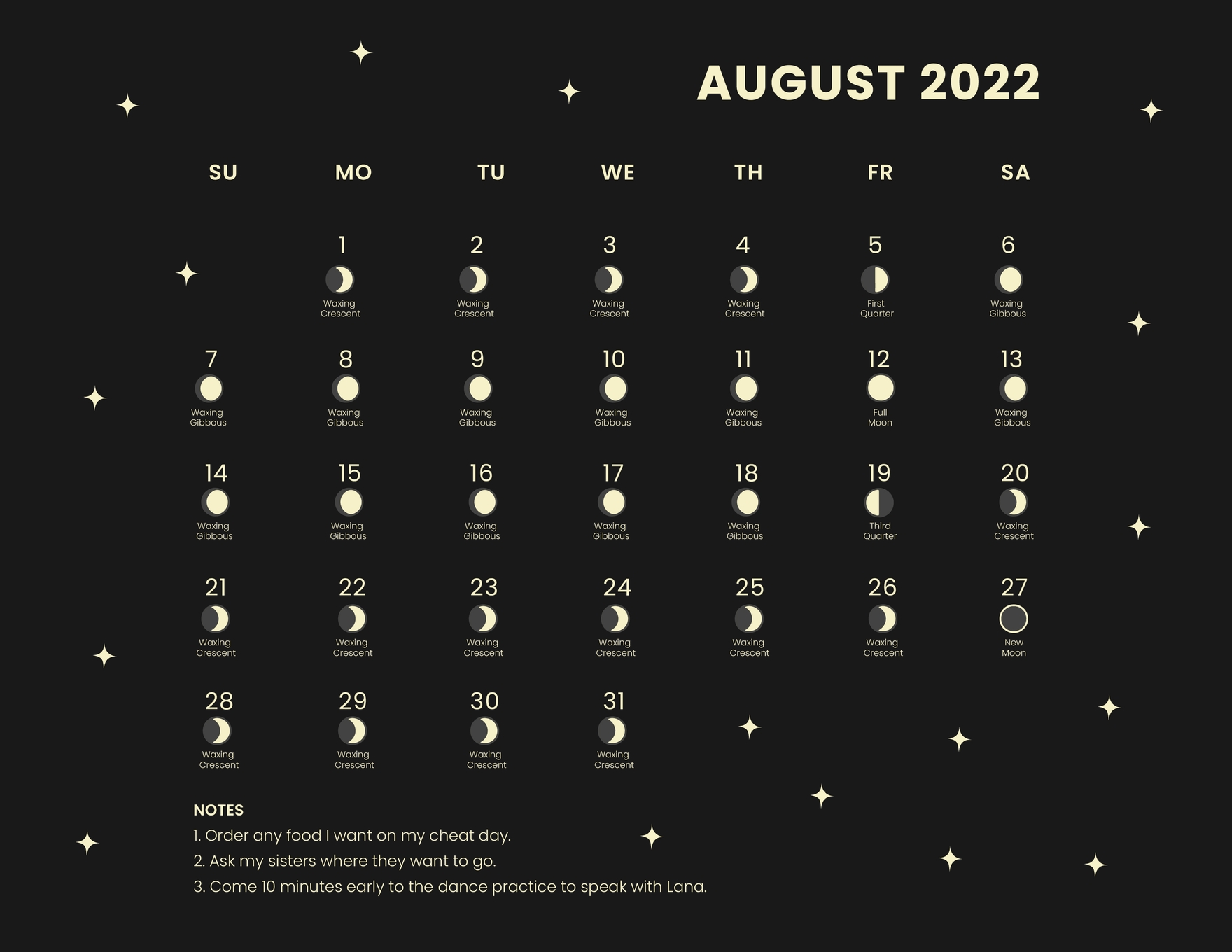 Free January 2023 Calendar Template With Moon Phases Illustrator Free January 2023 Calendar Template With Moon Phases Illustrator