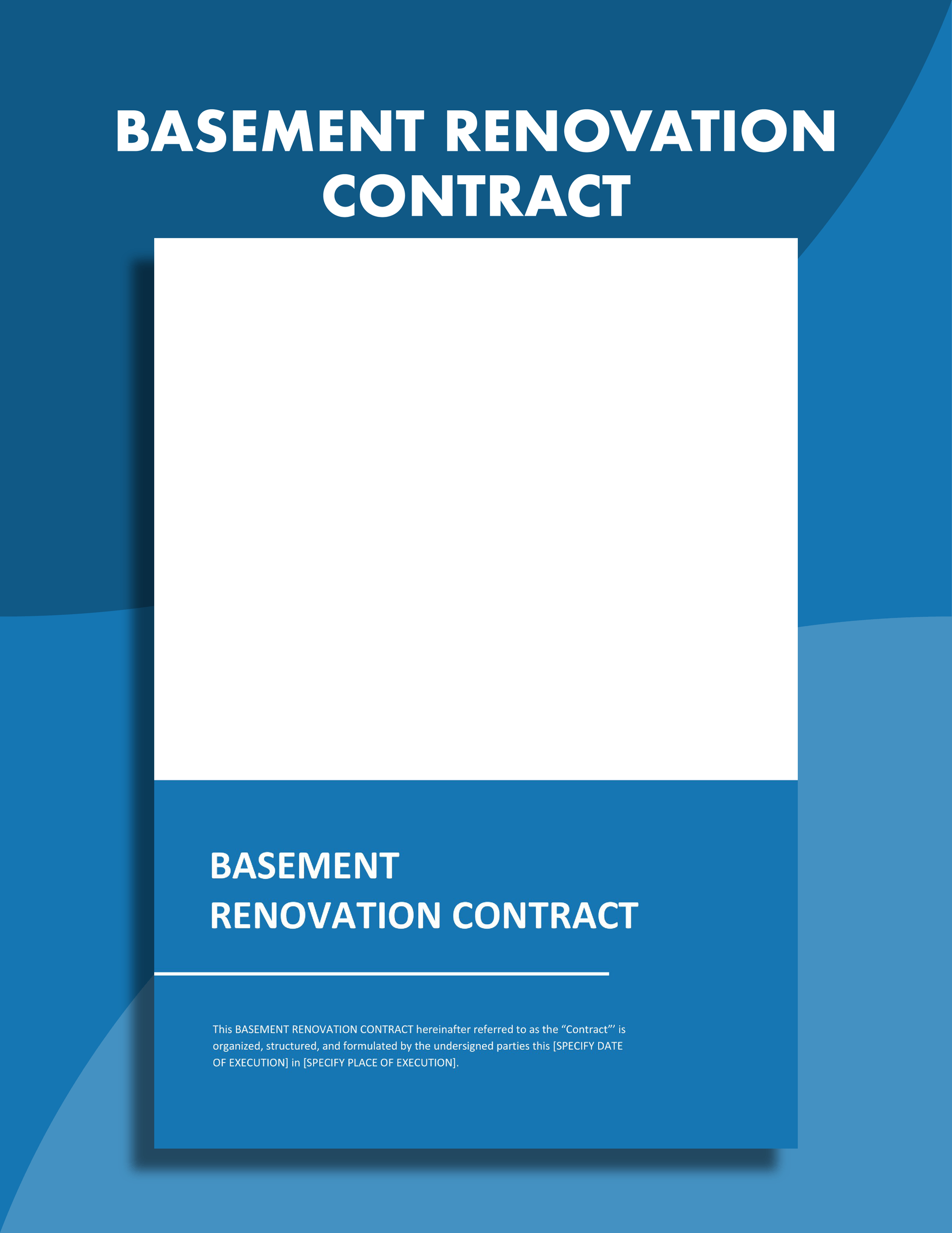 Basement Renovation Contract Template Download In Word Google Docs Apple Pages Template