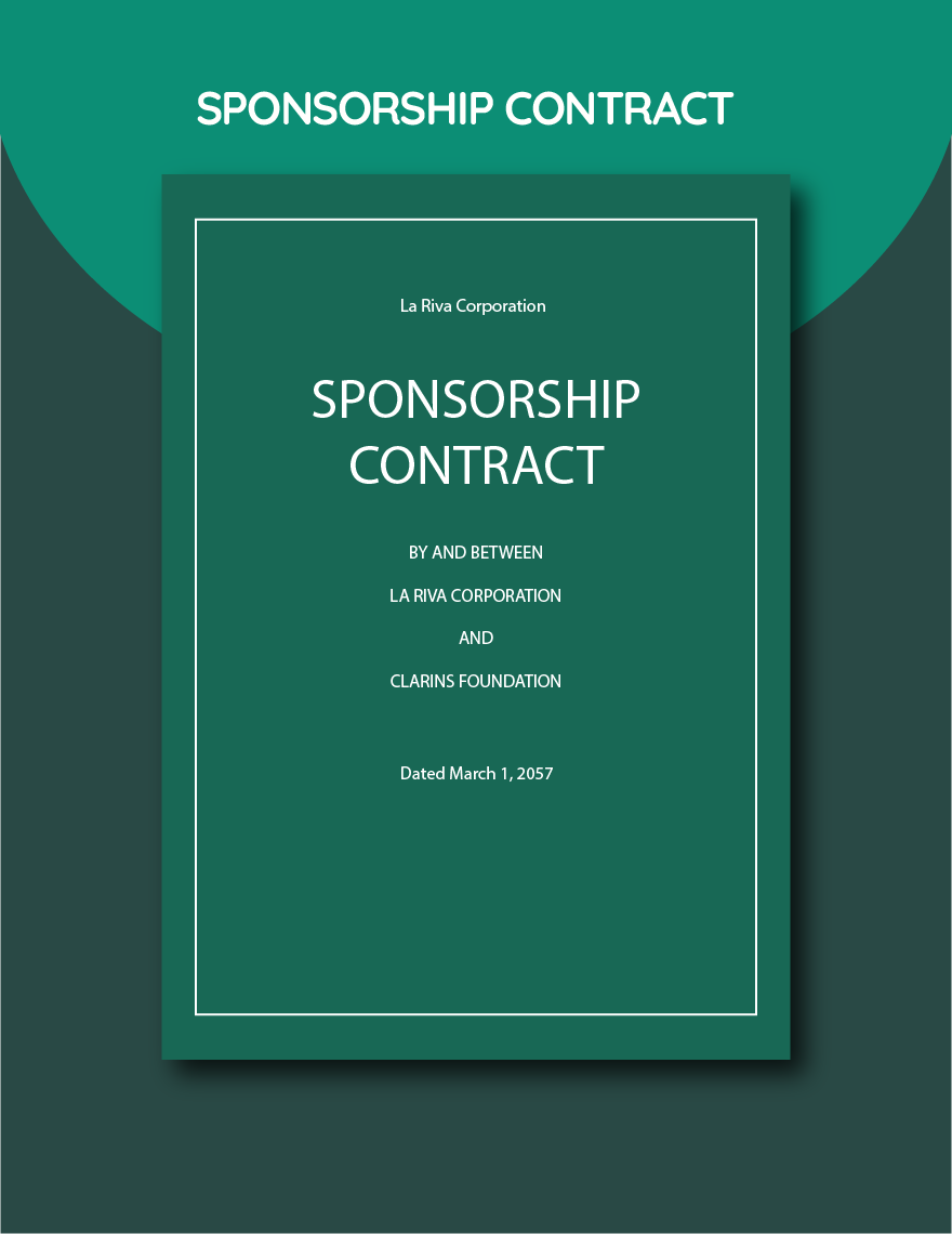 Sponsorship Contract Template - Google Docs, Word, Apple Pages ...