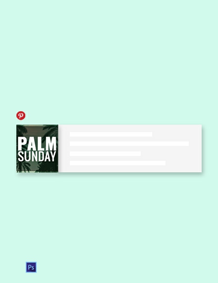 Free Palm Sunday Pinterest Board Cover Template