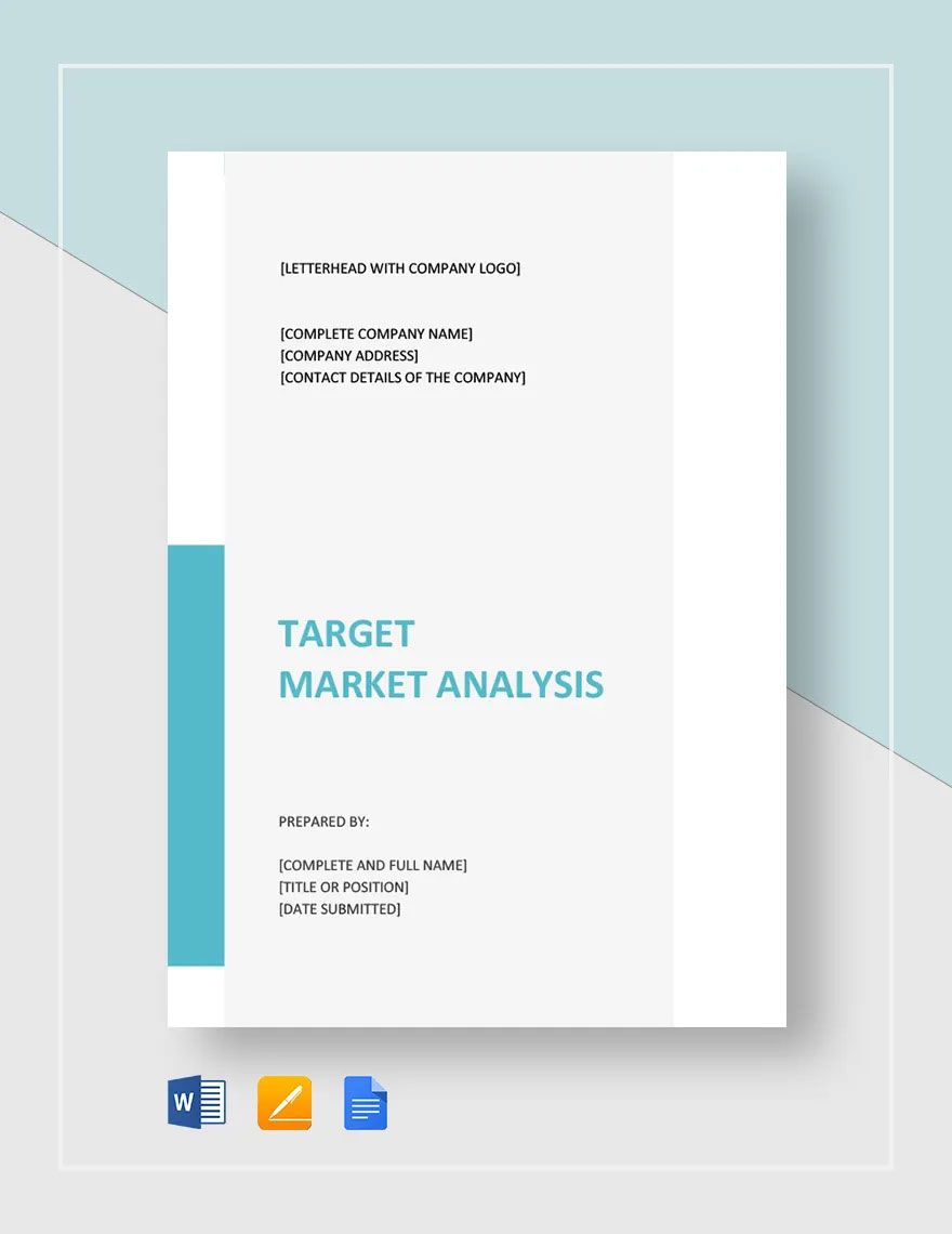 Tourism Market Analysis Template Google Docs Word Apple Pages Template