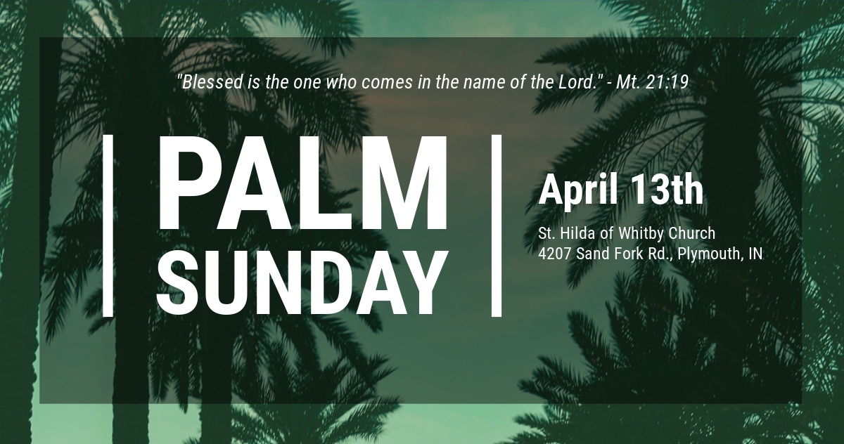 Palm Sunday Twitter Post Template [Free JPG] - PSD | Template.net