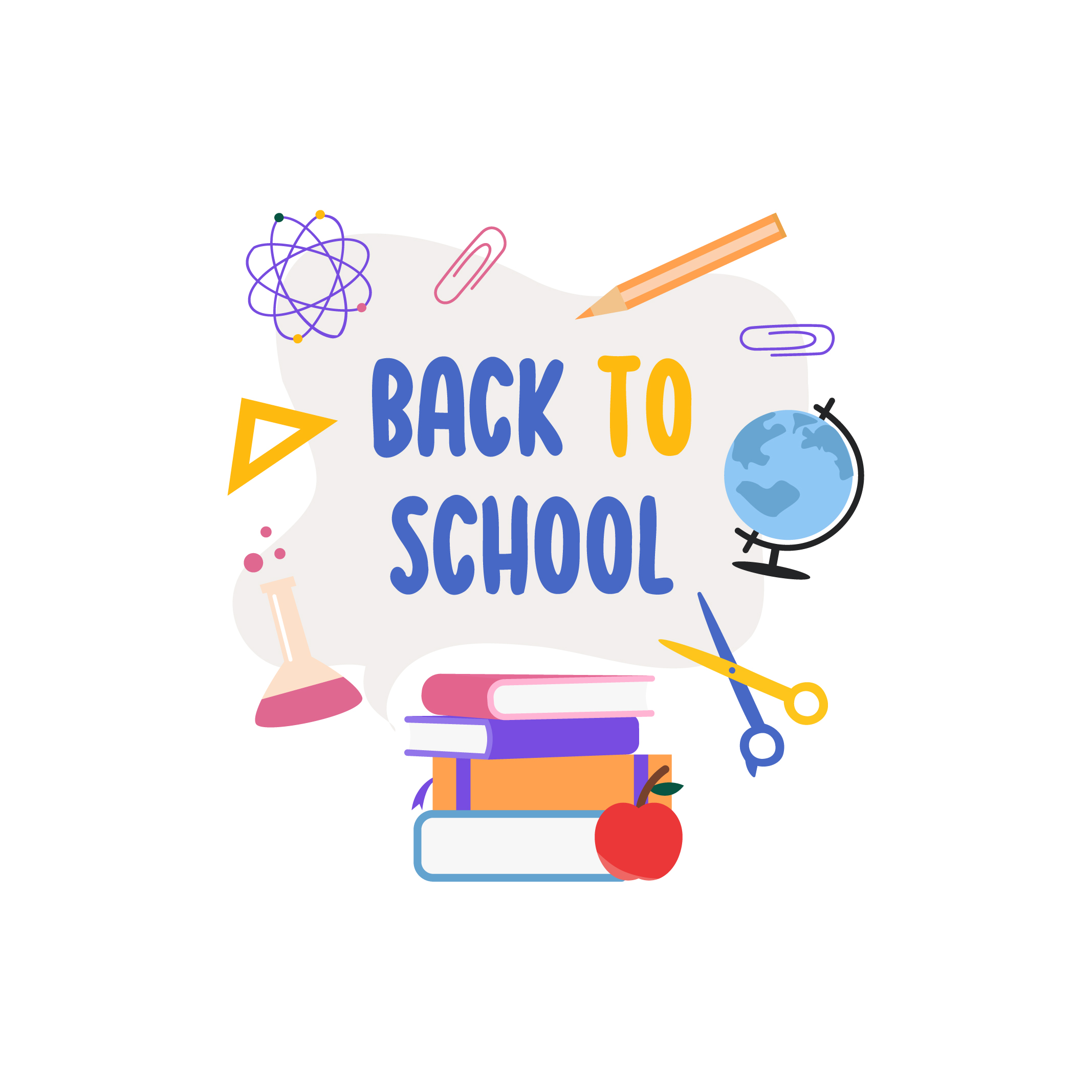 Black And White Back To School Clipart