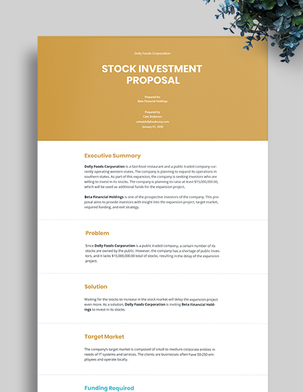 Free Basic Construction Investment Proposal Template - Google Docs ...