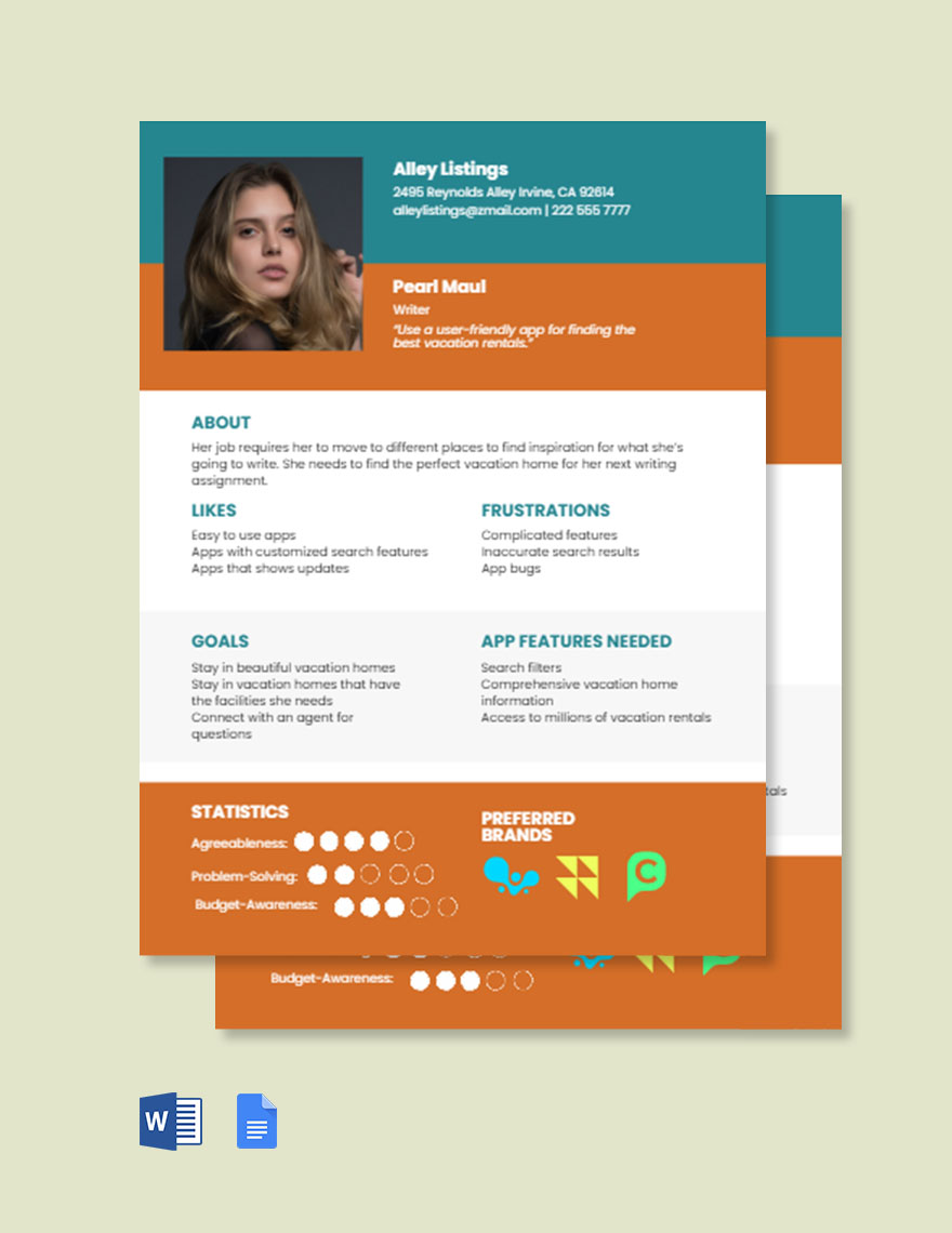 Free Fitness Enthusiast Customer Persona Template - Download in Word ...
