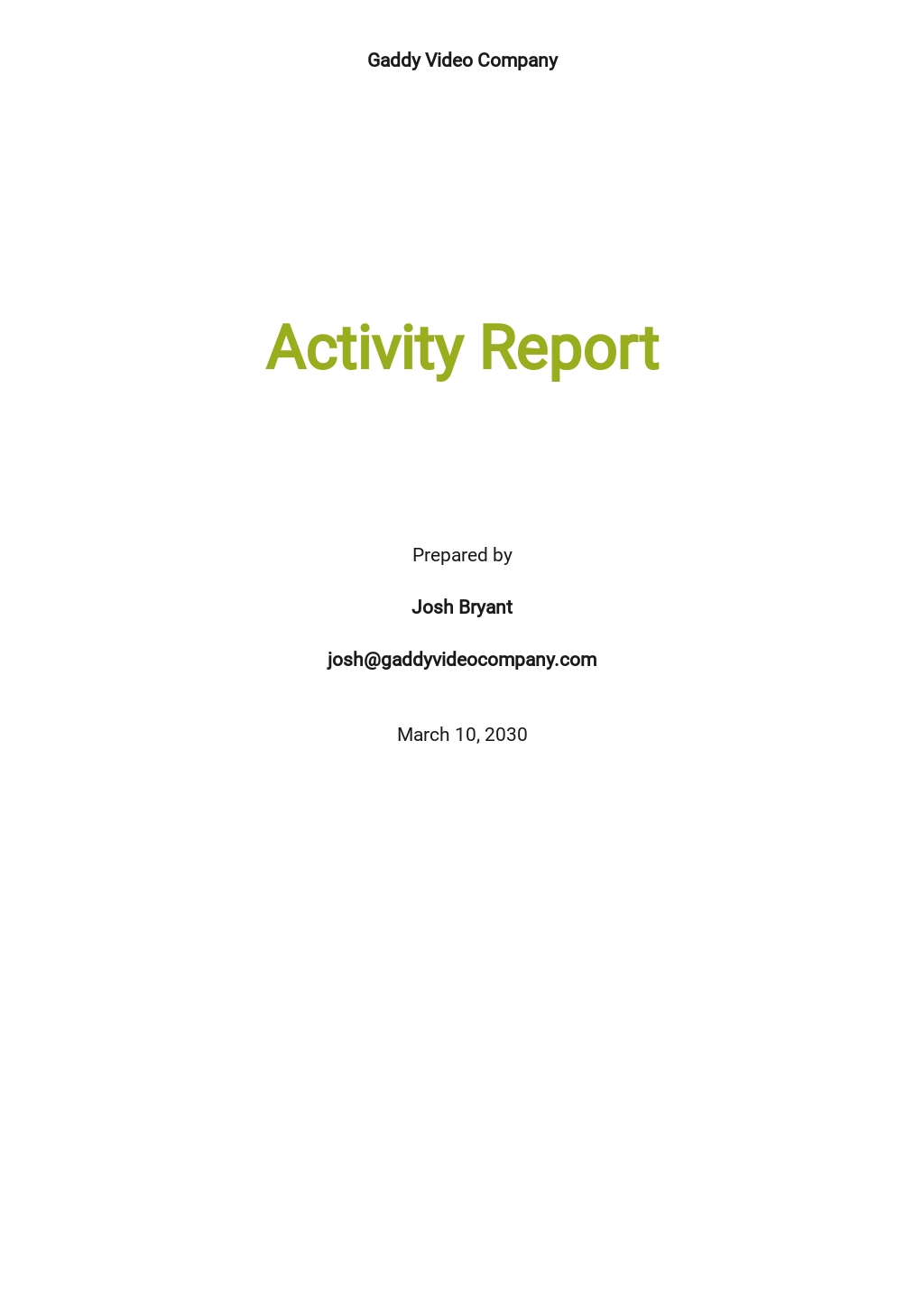 Free Activity Report Templates 15 Download In Word Google Docs PDF Free Activity Report Templates 15 Download In Word Google Docs PDF