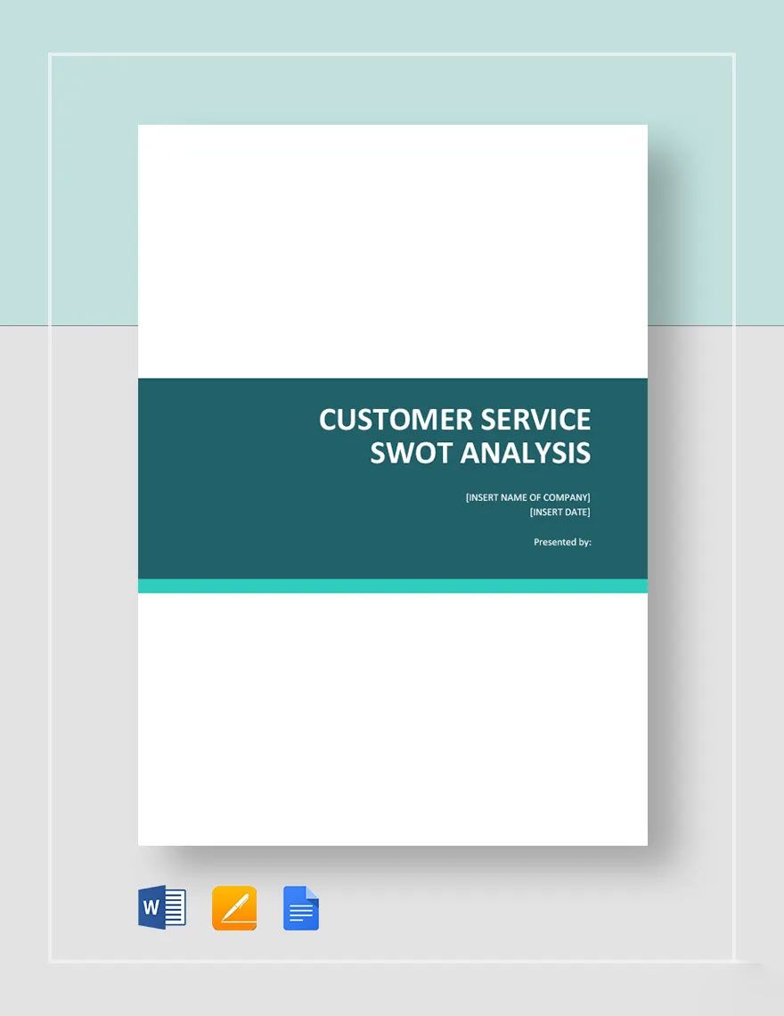 Customer Service SWOT Analysis Template In Pages Word Google Docs