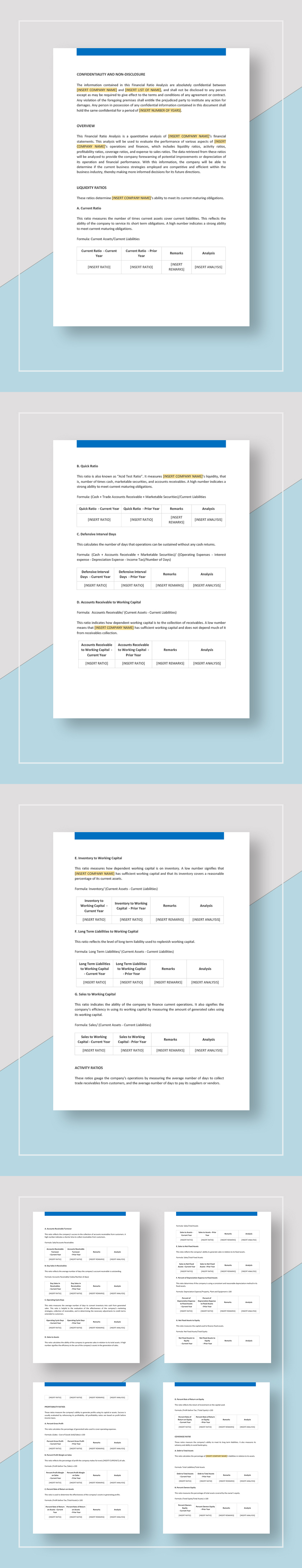 Financial Ratio Analysis Template - Google Docs, Word, Apple Pages ...