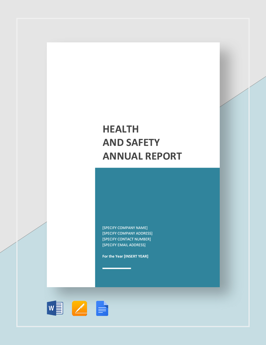 Annual Health And Safety Report Template 1 Templates Example Eroppa