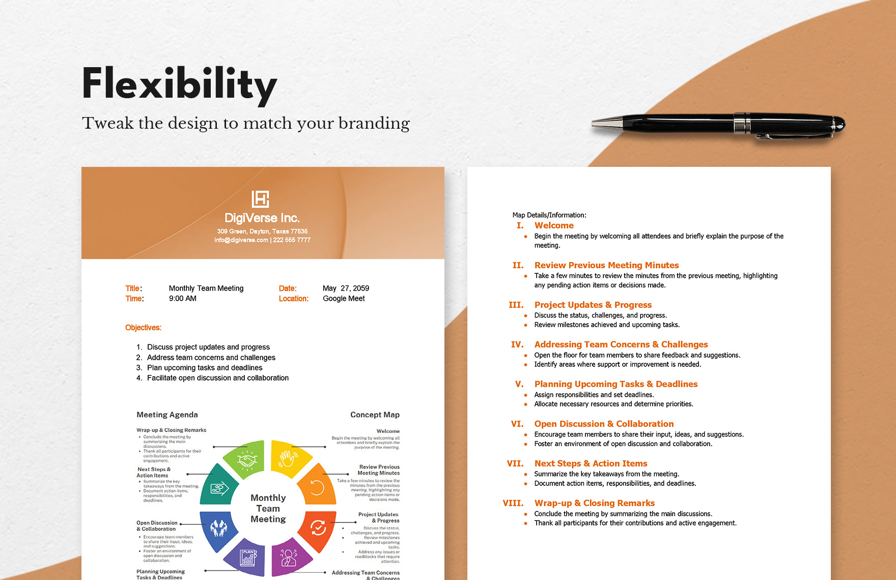 Meeting Agenda Concept Map Template - Word, Google Docs, PDF | Template.net