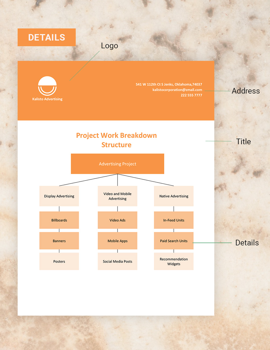 Project Work Breakdown Structure Template - Download in Word, Google ...