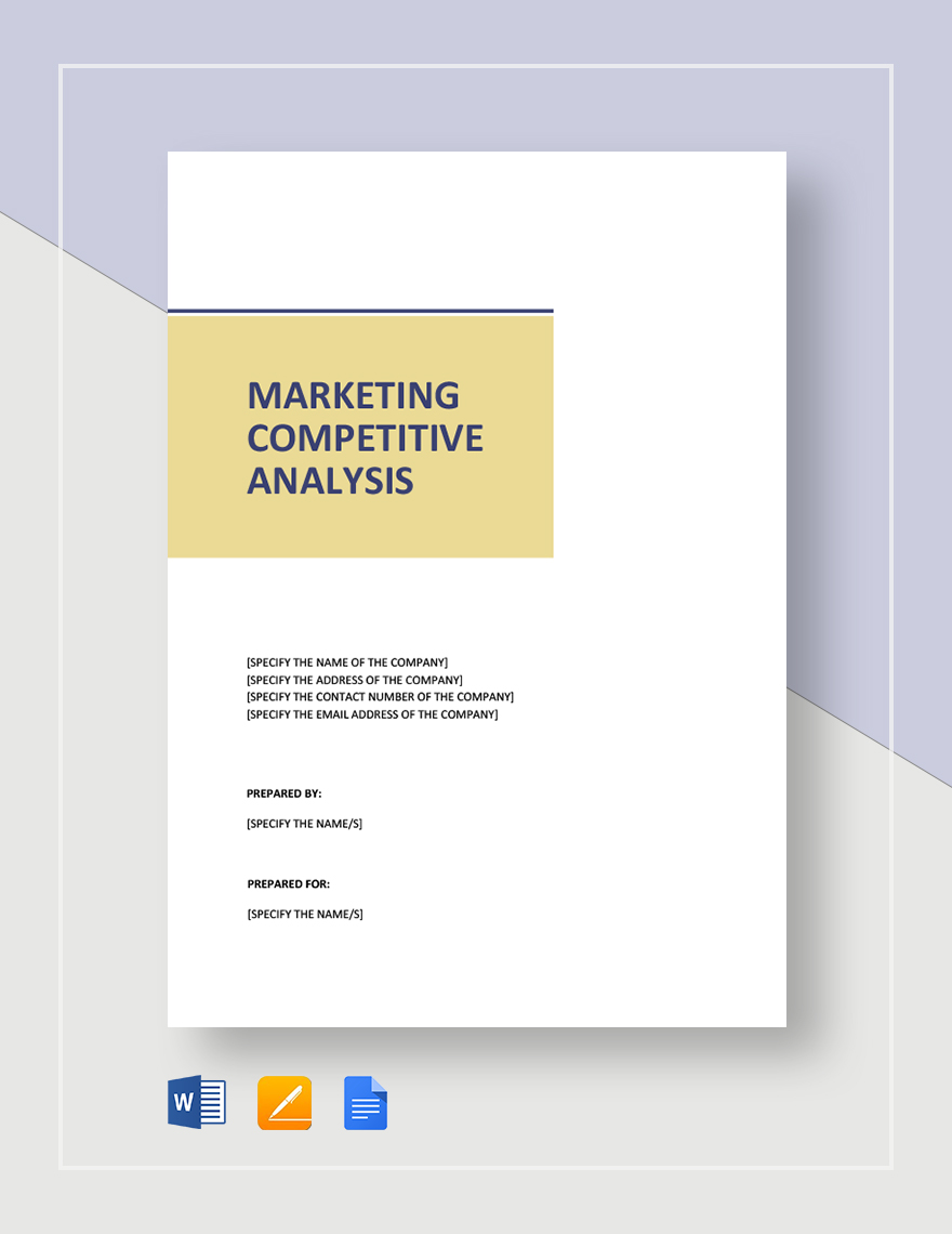 Simple Competitive Analysis Template - Google Docs, Word | Template.net