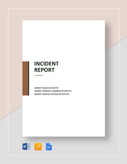 50 Incident Report Templates PDF Docs Apple Pages