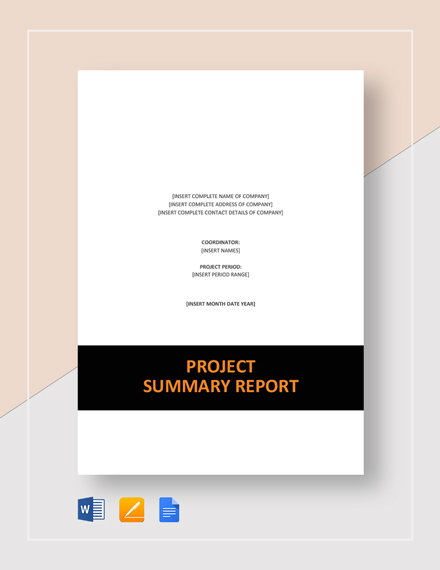 12+ Project Summary Templates - Free Word, PDF Document Download