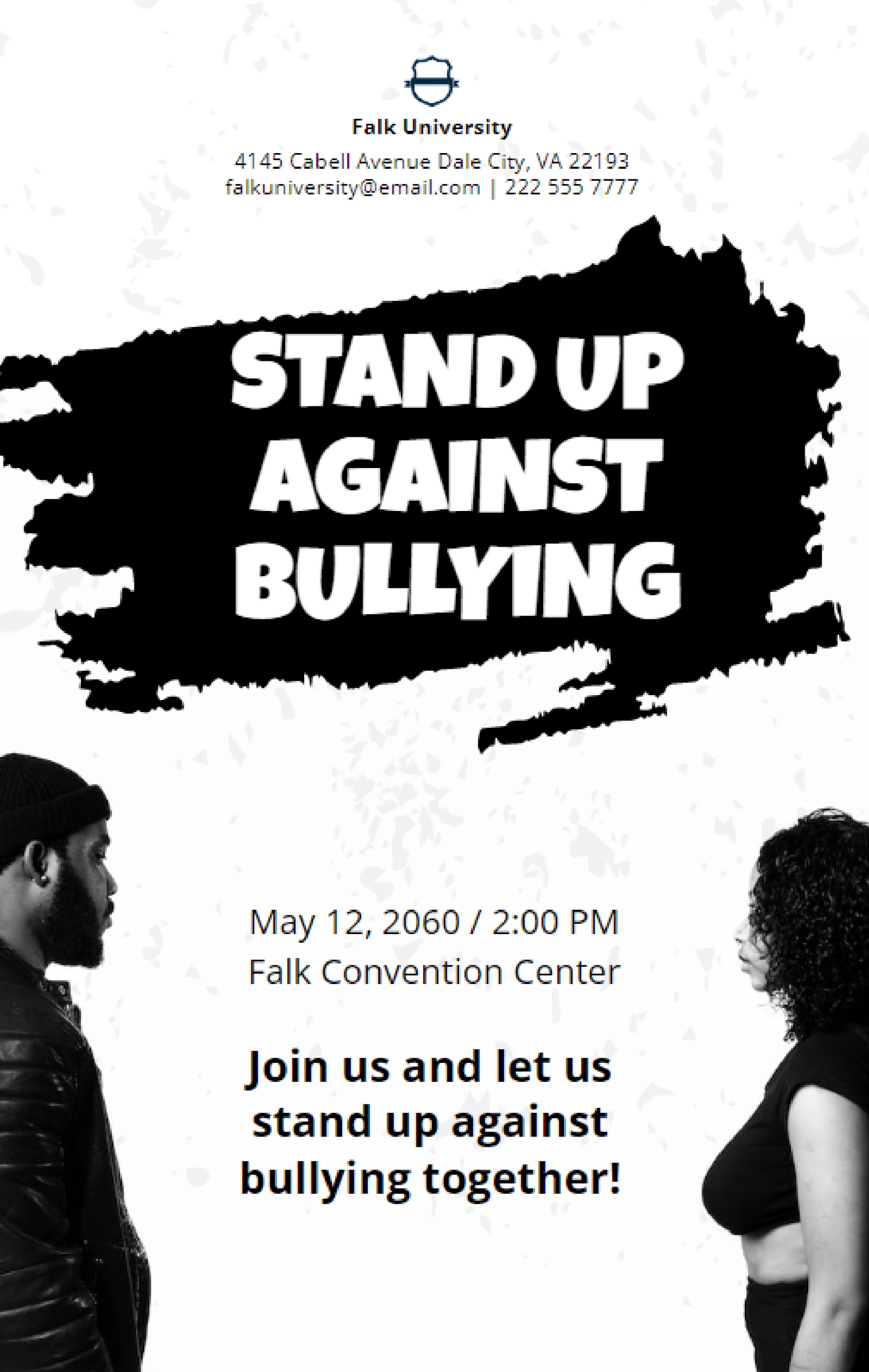 Anti Cyber Bullying Poster Template Illustrator Word PSD Publisher Template