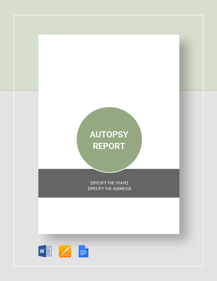Autopsy Report Template - 6+ Free Word, PDF Documents Download