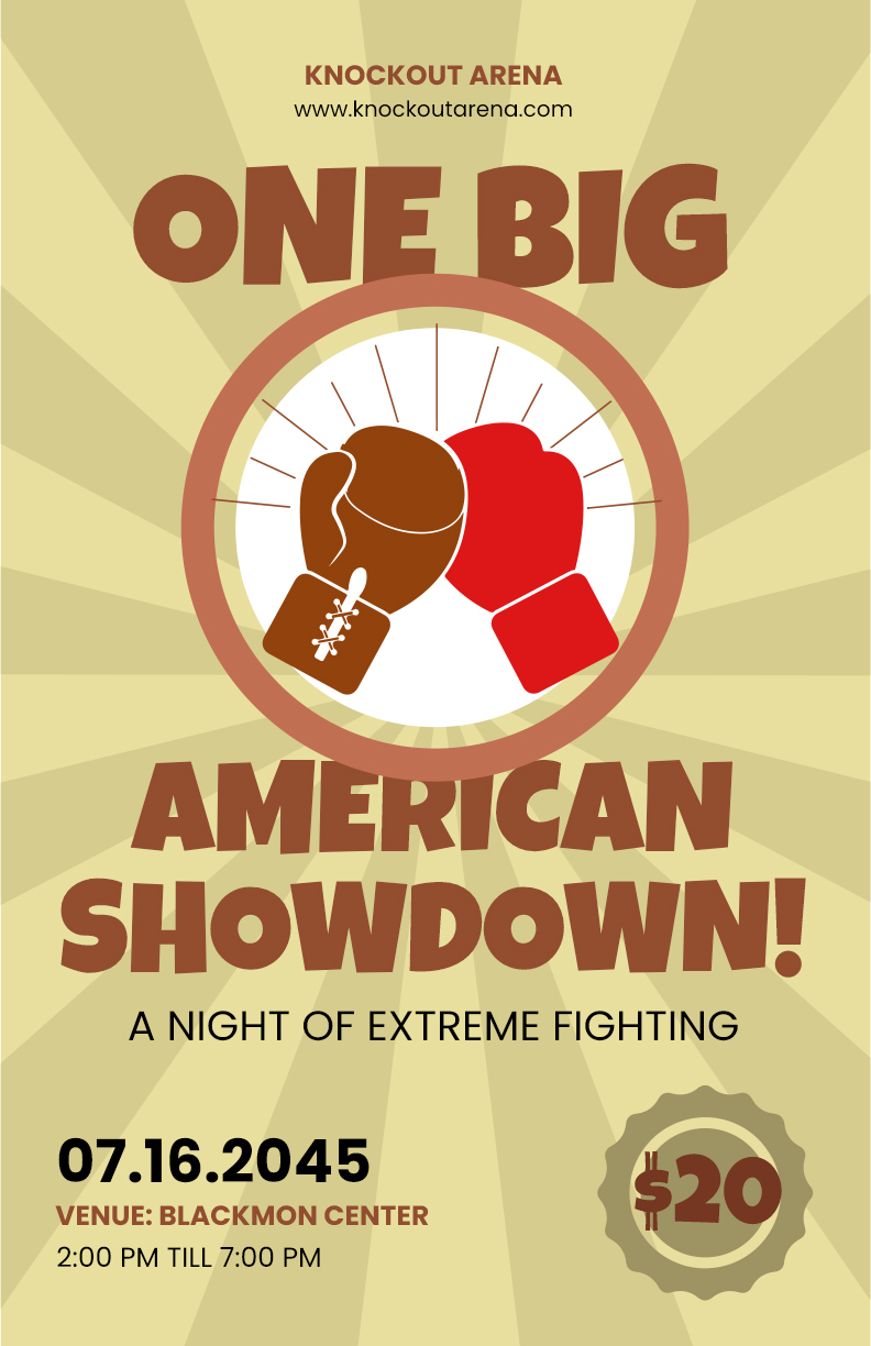 Free Creative Boxing Poster - Download in Word, Illustrator, PSD ...