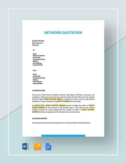 Sample Cover Letter for a Cost Quotation - Download in Word, Google ...