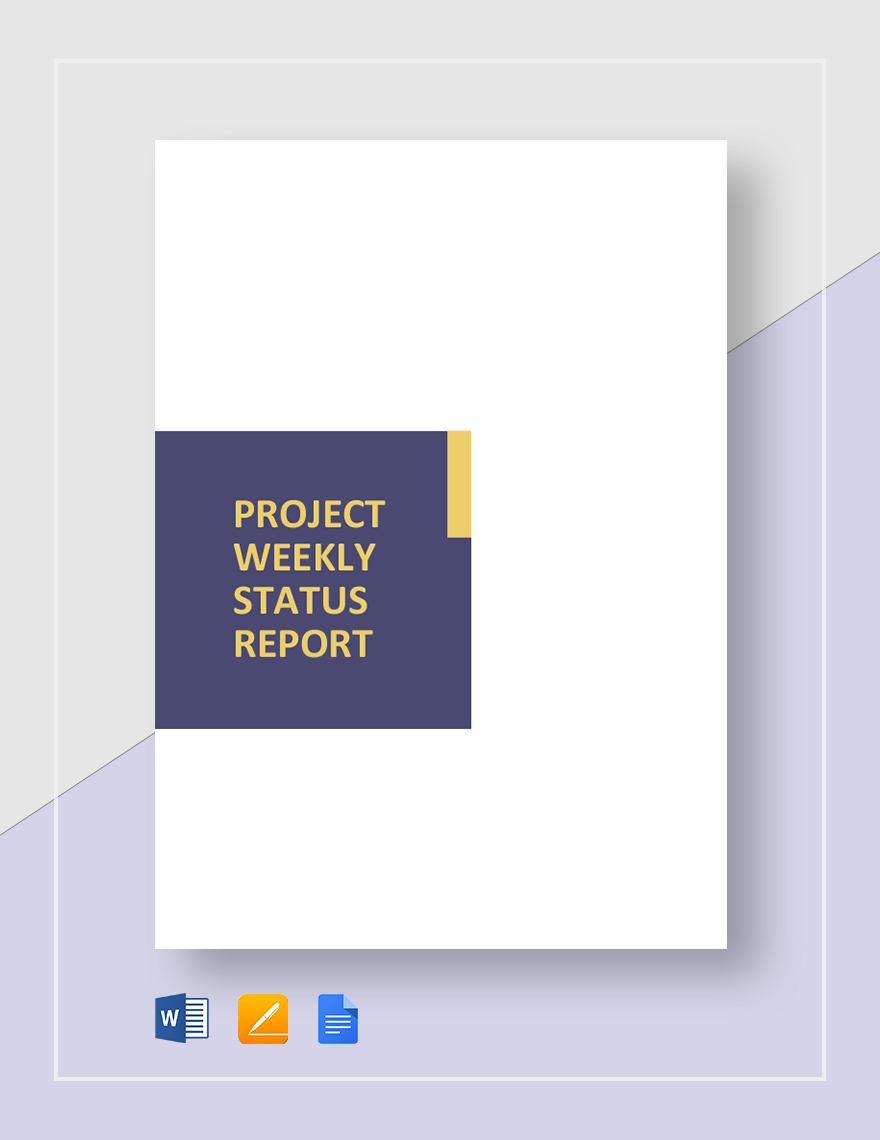 Sample Project Weekly Status Report Template Download In Word Google Docs Apple Pages 