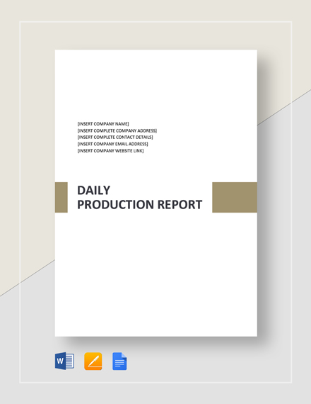82+ Daily Report Templates - Word, PDF, Excel, Google Docs