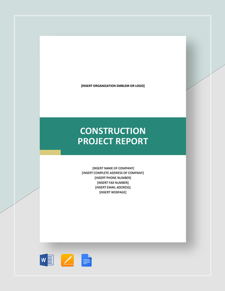 Free 40+ Project Report Templates - PDF, word, Doc, Pages