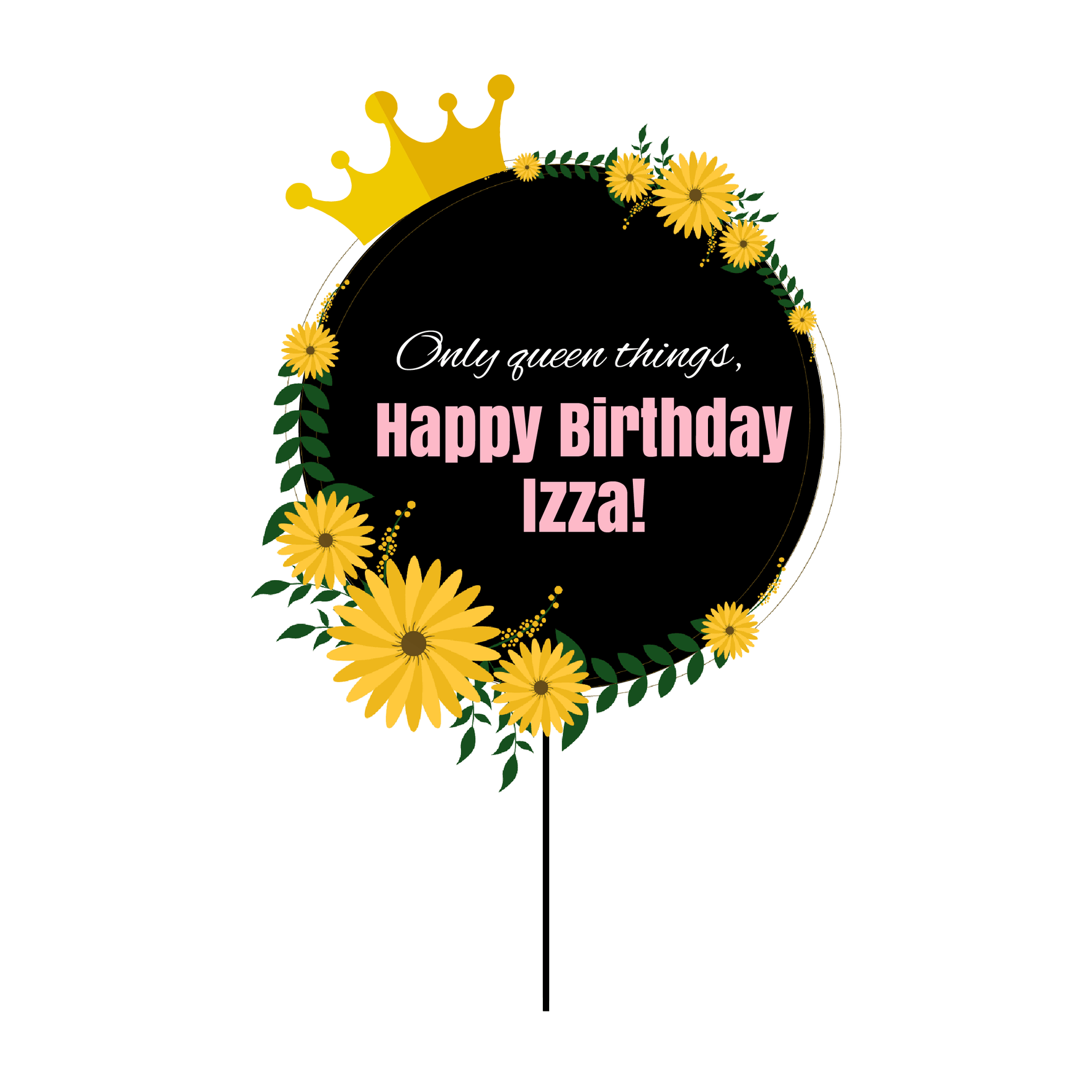 Crown Cake Topper Template EPS Illustrator JPG PNG SVG Template
