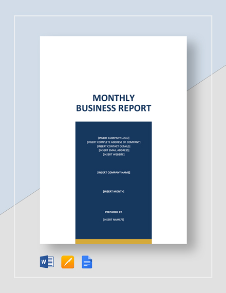 41+ Monthly Report Templates - Google Docs, Word, PDF
