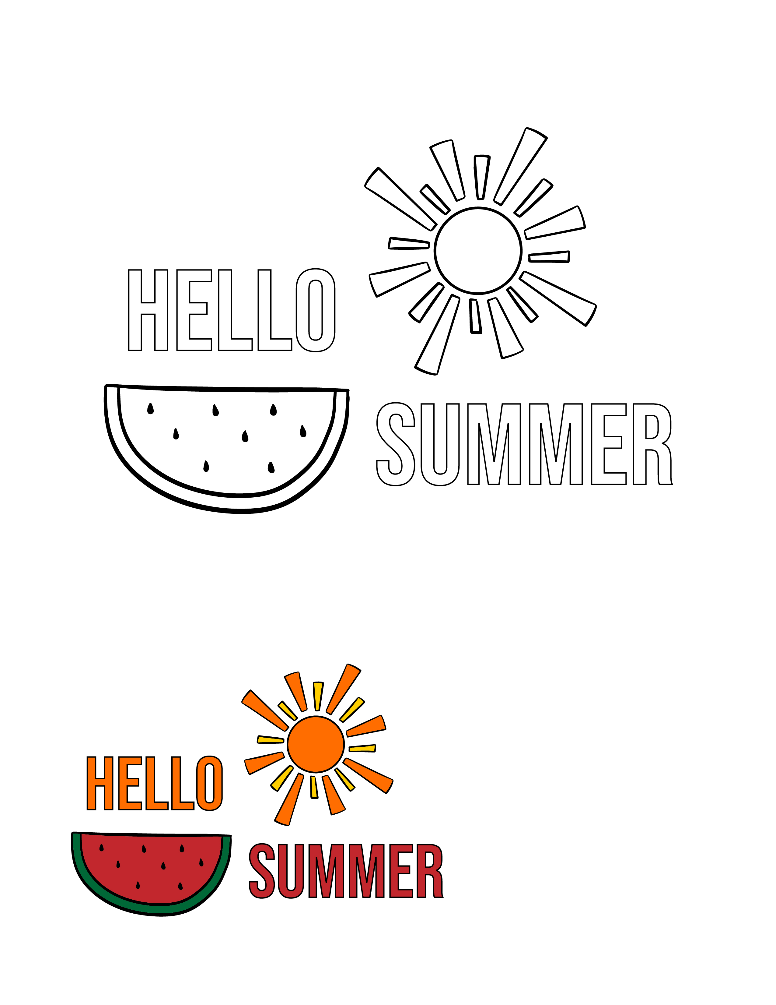 Free Summer Beach Coloring Page - Download in PDF, JPG | Template.net