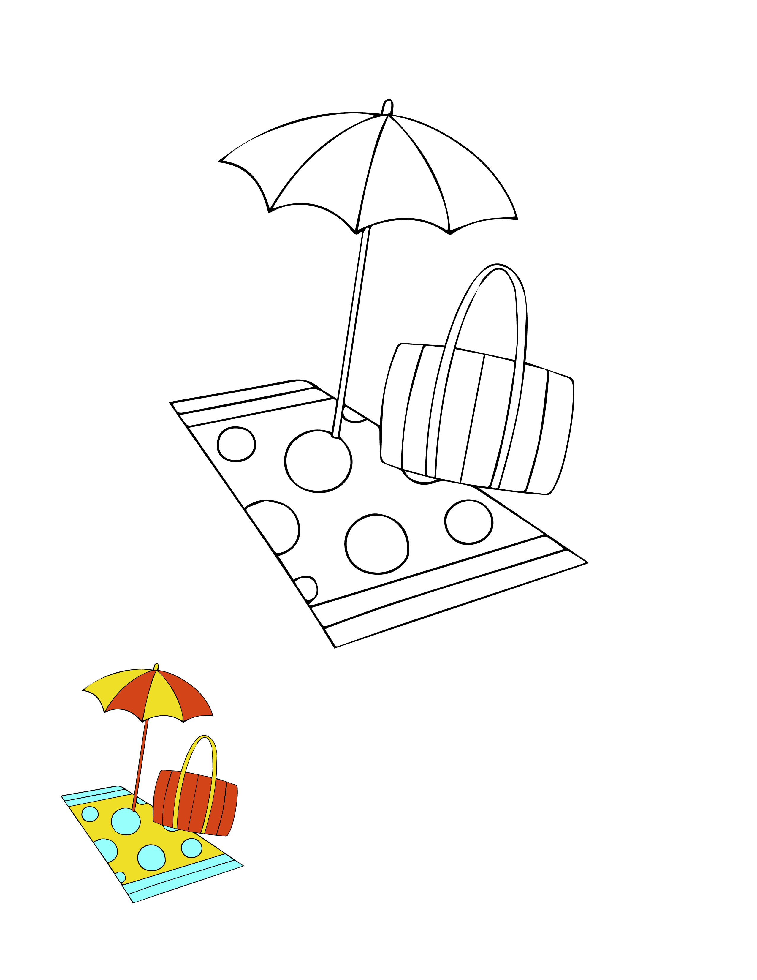 Summer Beach Coloring Pages For Kids