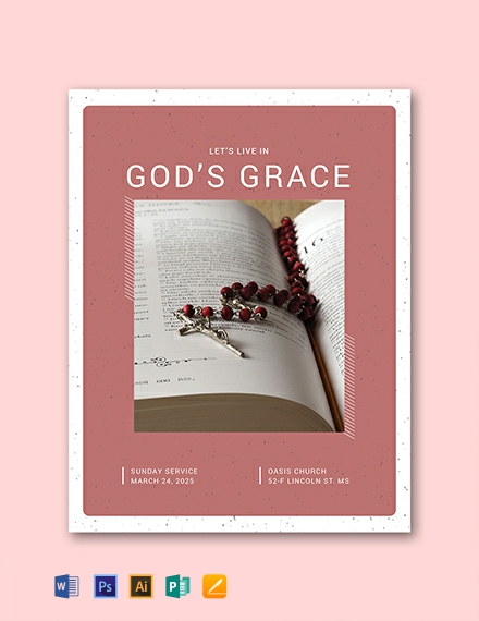 FREE Church Program Templates - Word | PSD | InDesign | Apple (MAC ...