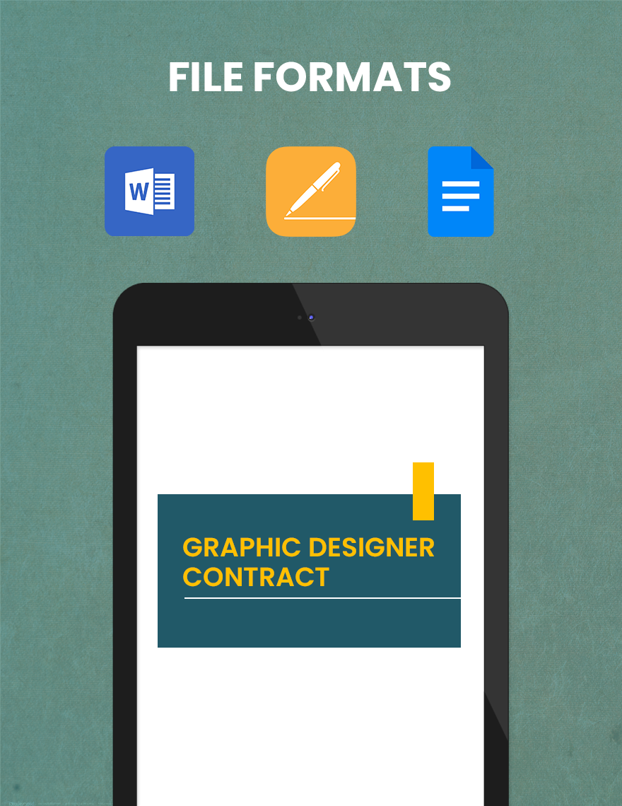 Graphic Designer Contract Template - Google Docs, Word, Apple Pages ...