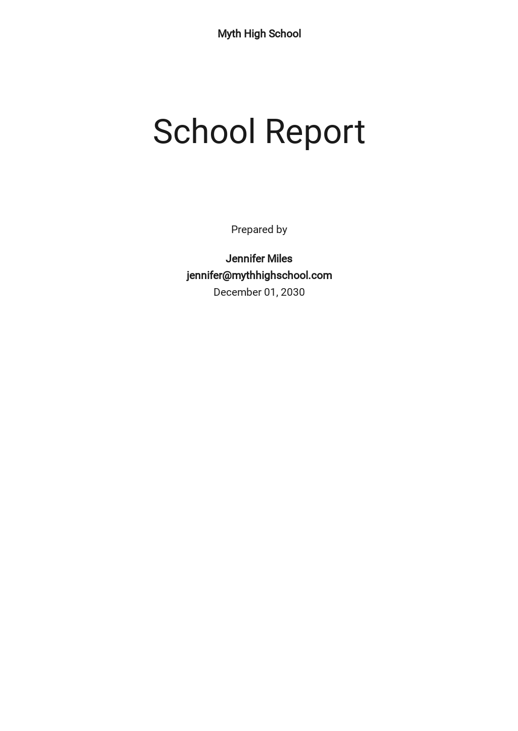 14 FREE School Report Templates Edit Download Template
