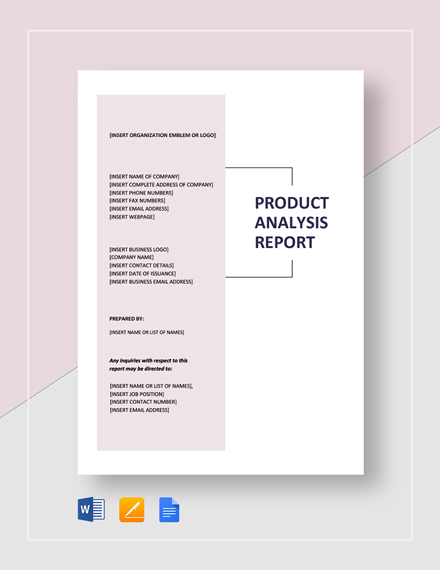 19+ Analysis Report Templates - PDF, Word, Apple Pages